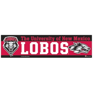 University of New Mexico Lobos - 3x12 Bumper Sticker Strip at Sticker ...
