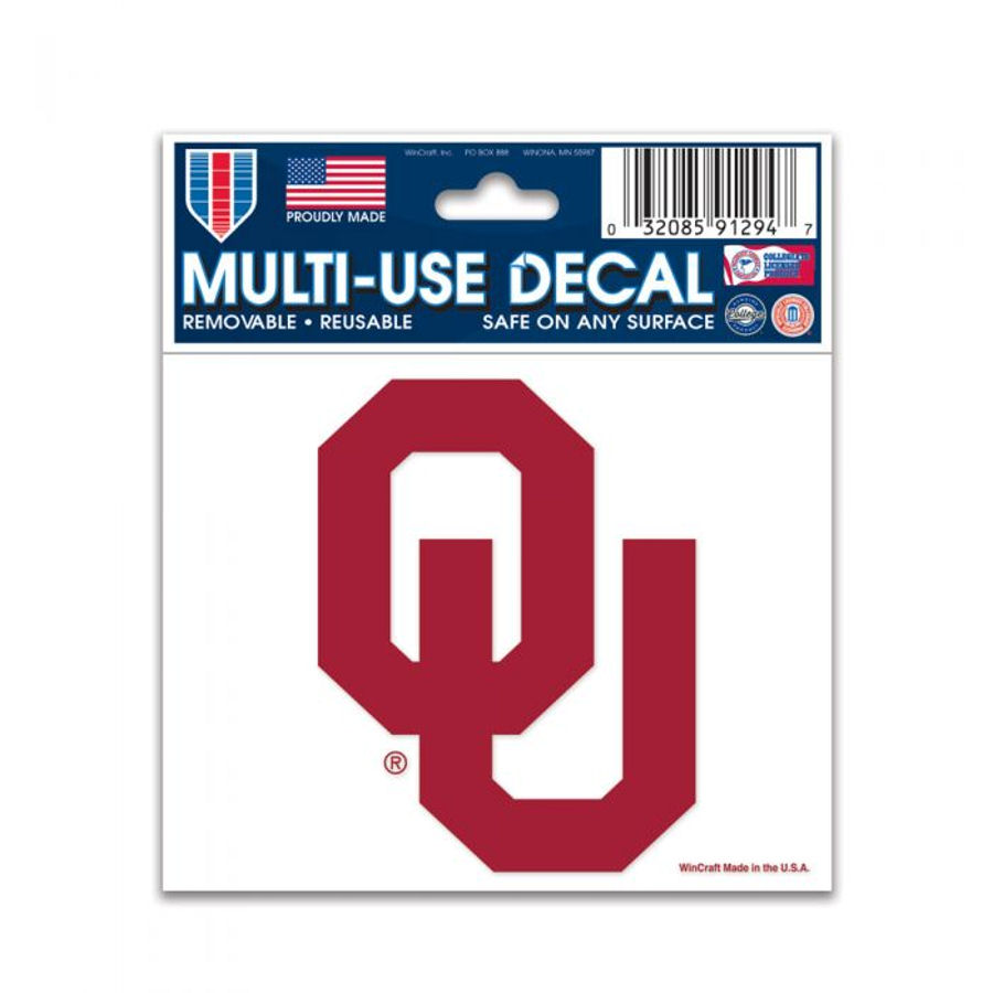 University Of Oklahoma Sooners - 3x4 Ultra Decal at Sticker Shoppe
