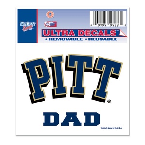 University Of Pittsburgh Panthers Dad - 3x4 Ultra Decal at Sticker Shoppe