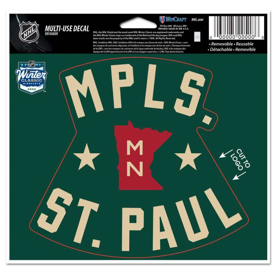 Minnesota Wild 2022 Winter Classic Logo - 4x4.5 Die Cut Ultra Decal at ...