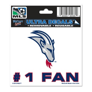 Chivas USA #1 Fan - 3x4 Ultra Decal at Sticker Shoppe