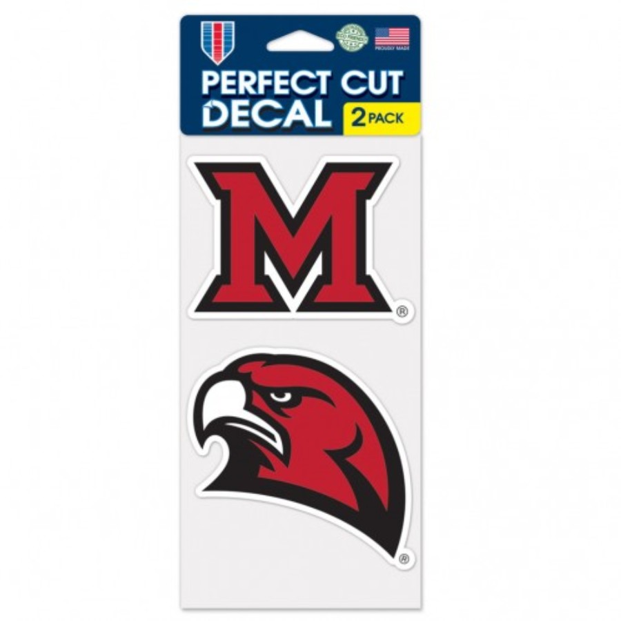 Miami University Redhawks - Set of Two 4x4 Die Cut Decals at Sticker Shoppe