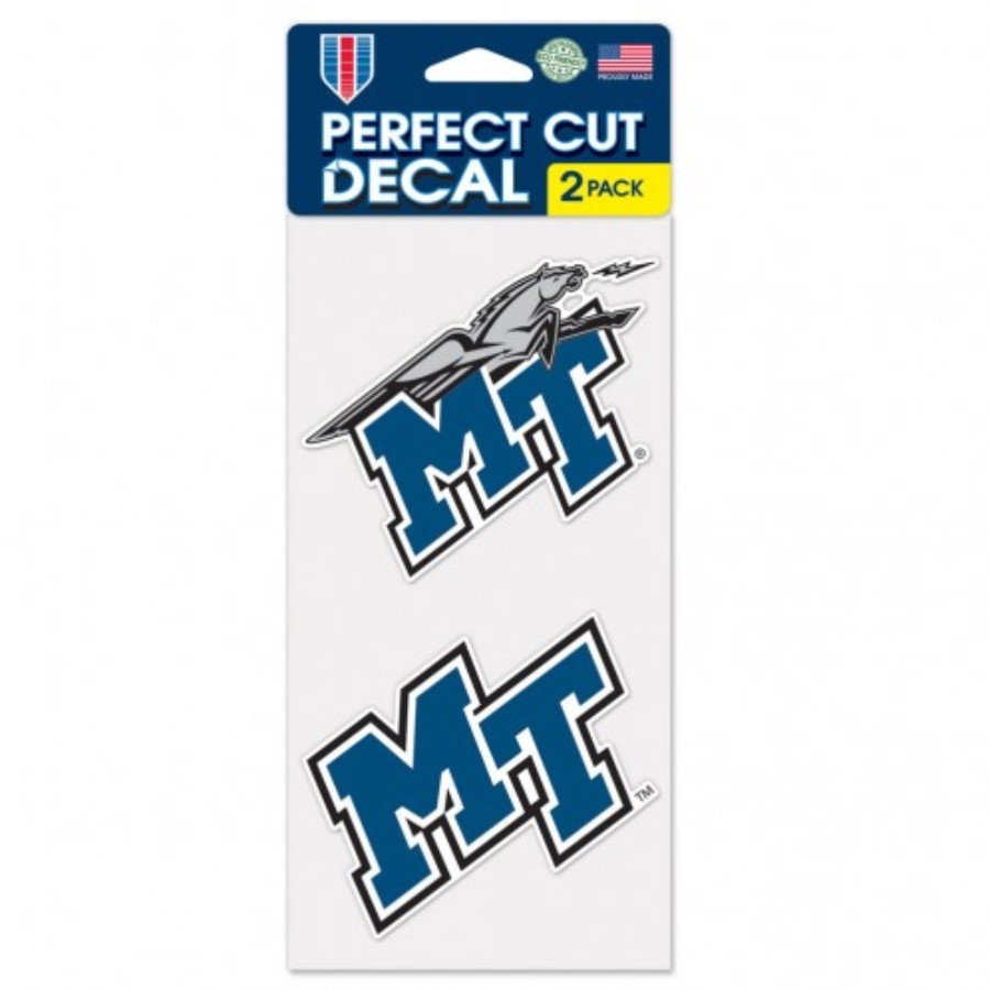 Middle Tennessee State University Blue Raiders - Set of Two 4x4 Die Cut ...