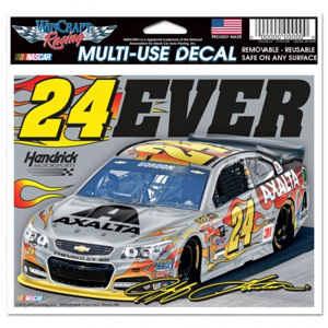 Jeff Gordon #24Ever With Racecar - 5x6 Ultra Decal at Sticker Shoppe