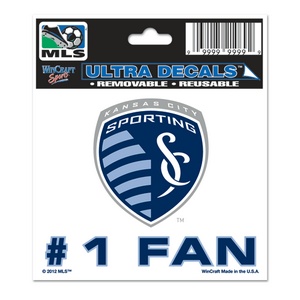 Sporting Kansas City #1 Fan - 3x4 Ultra Decal at Sticker Shoppe