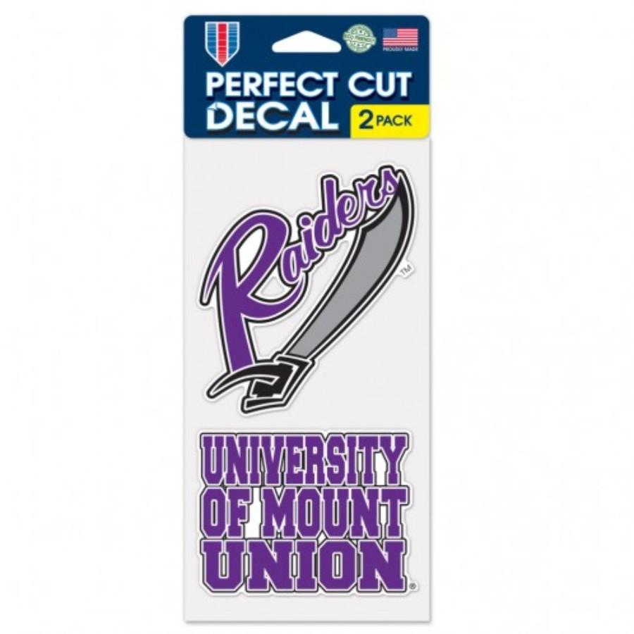 University Of Mount Union Purple Raiders - Set of Two 4x4 Die Cut ...