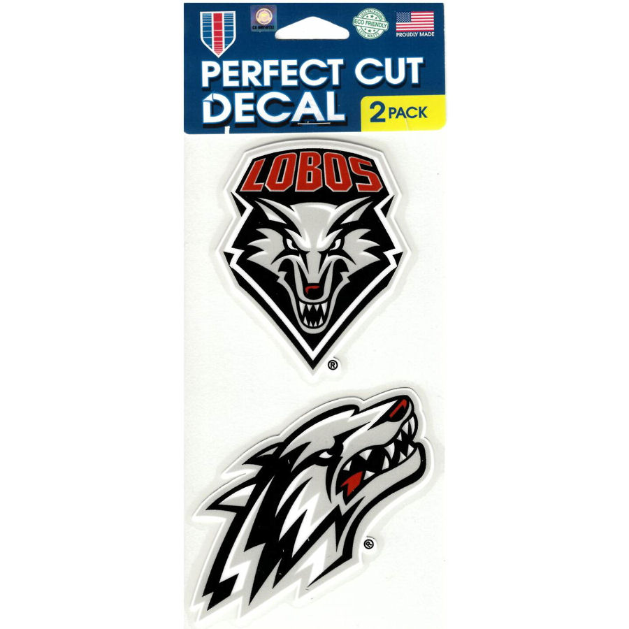 University of New Mexico Lobos - Set of Two 4x4 Die Cut Decals at ...
