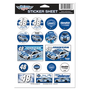 Jimmie Johnson #48 - 5x7 Sticker Sheet at Sticker Shoppe