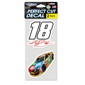 Kyle Busch #18 - Set of Two 4x4 Die Cut Decals at Sticker Shoppe