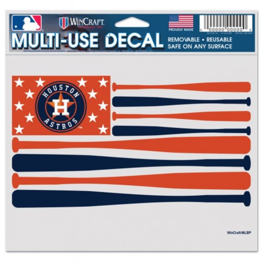 Houston Astros Baseball Bat Flag - 5x6 Ultra Decal at Sticker Shoppe