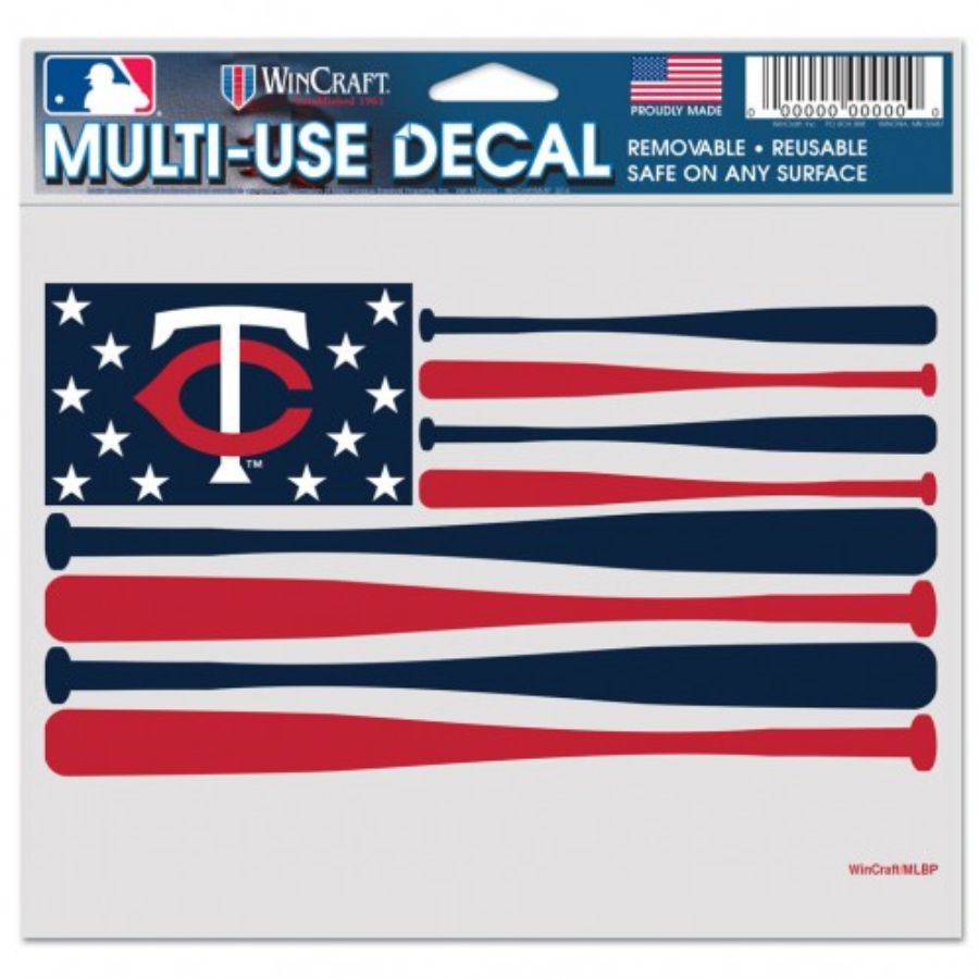 Minnesota Twins Baseball Bat Flag - 5x6 Ultra Decal at Sticker Shoppe