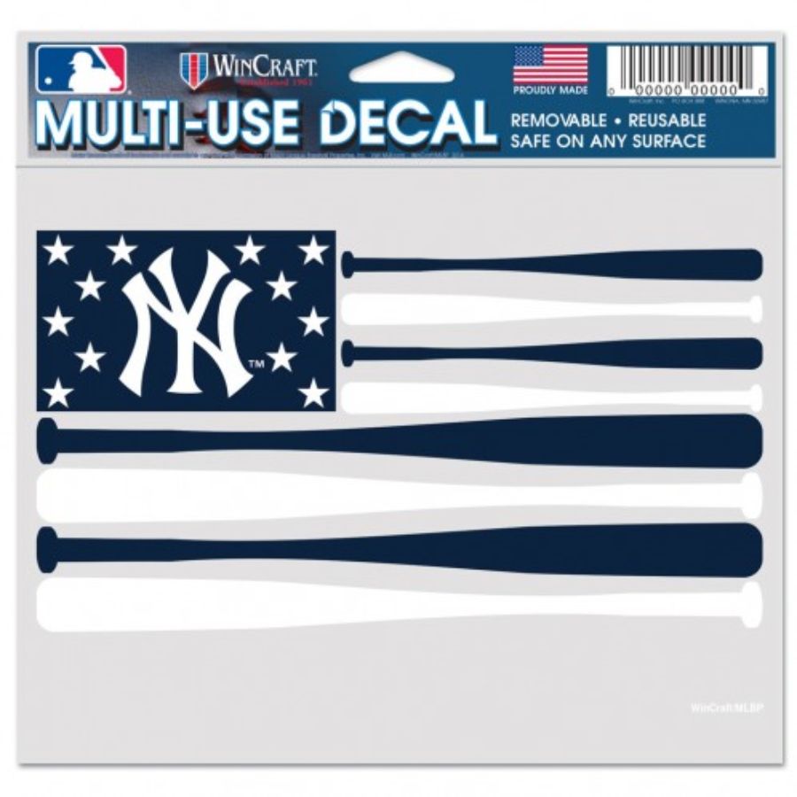 New York Yankees Baseball Bat Flag - 5x6 Ultra Decal at Sticker Shoppe