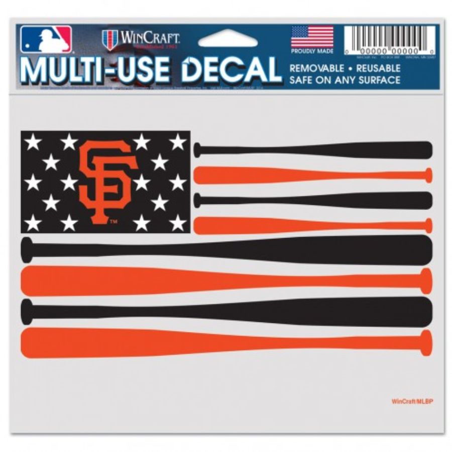 San Francisco Giants Baseball Bat Flag - 5x6 Ultra Decal at Sticker Shoppe