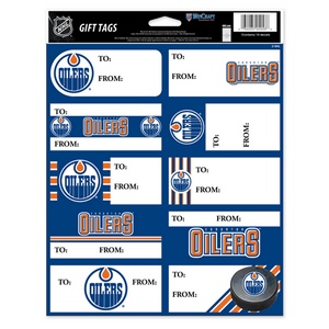 Edmonton Oilers - Sheet of 10 Gift Tag Labels at Sticker Shoppe