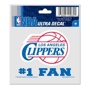 Los Angeles Clippers #1 Fan - 3x4 Ultra Decal at Sticker Shoppe