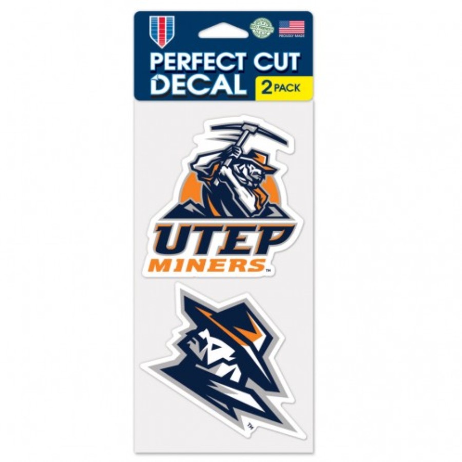 University Of Texas-El Paso UTEP Miners - Set of Two 4x4 Die Cut Decals ...