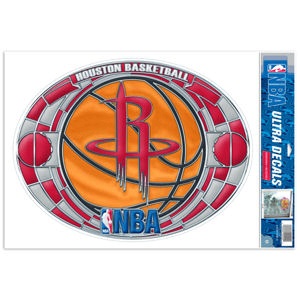 Houston Rockets - Stained Glass 11x17 Ultra Decal at Sticker Shoppe