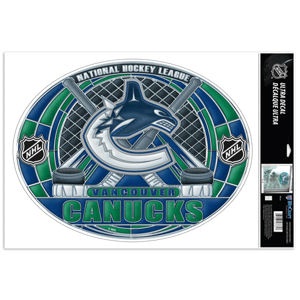 Vancouver Canucks - Stained Glass 11x17 Ultra Decal at Sticker Shoppe