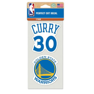 Stephen Curry #30 Golden State Warriors - Set of Two 4x4 Die Cut Decals ...