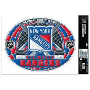 New York Rangers - Stained Glass 11x17 Ultra Decal at Sticker Shoppe