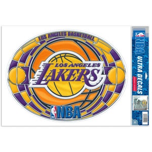 Los Angeles Lakers - Stained Glass 11x17 Ultra Decal at Sticker Shoppe