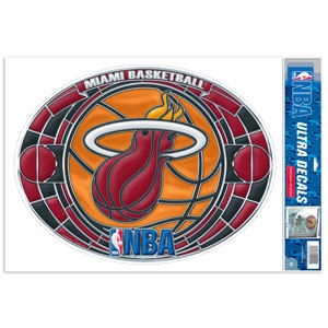 Miami Heat - Stained Glass 11x17 Ultra Decal at Sticker Shoppe