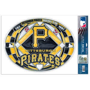 Pittsburgh Pirates - Stained Glass 11x17 Ultra Decal at Sticker Shoppe