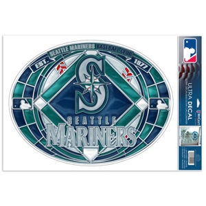 Seattle Mariners - Stained Glass 11x17 Ultra Decal at Sticker Shoppe