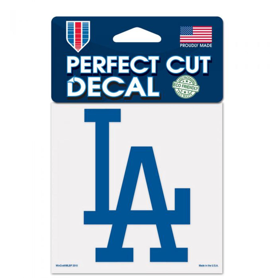 Los Angeles Dodgers Blue On White Logo - 4x4 Die Cut Decal at Sticker ...
