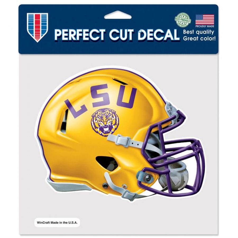 Louisiana State University LSU Tigers Football Helmet - 8x8 Full Color ...