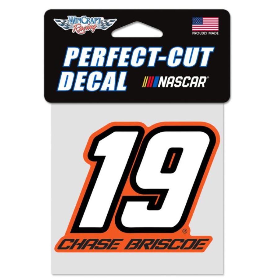 Chase Briscoe #19 Orange & Black - 4x4 Die Cut Decal at Sticker Shoppe