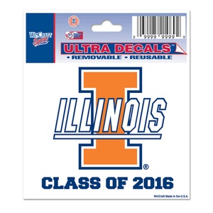 University Of Illinois Fighting Illini Class Of 2016 - 3x4 Ultra Decal ...