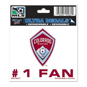 Colorado Rapids #1 Fan - 3x4 Ultra Decal at Sticker Shoppe