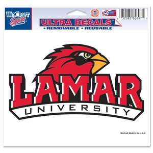 Lamar University Cardinals - 5x6 Ultra Decal at Sticker Shoppe