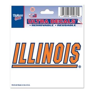 University Of Illinois Fighting Illini - 3x4 Ultra Decal at Sticker Shoppe