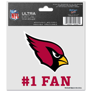 Arizona Cardinals #1 Fan - 3x4 Ultra Decal at Sticker Shoppe