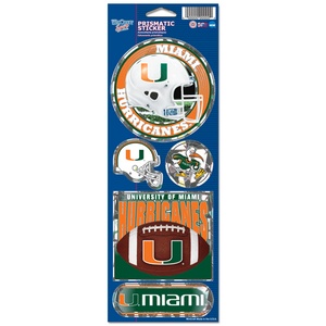 University Of Miami Hurricanes - Prismatic Decal Set at Sticker Shoppe