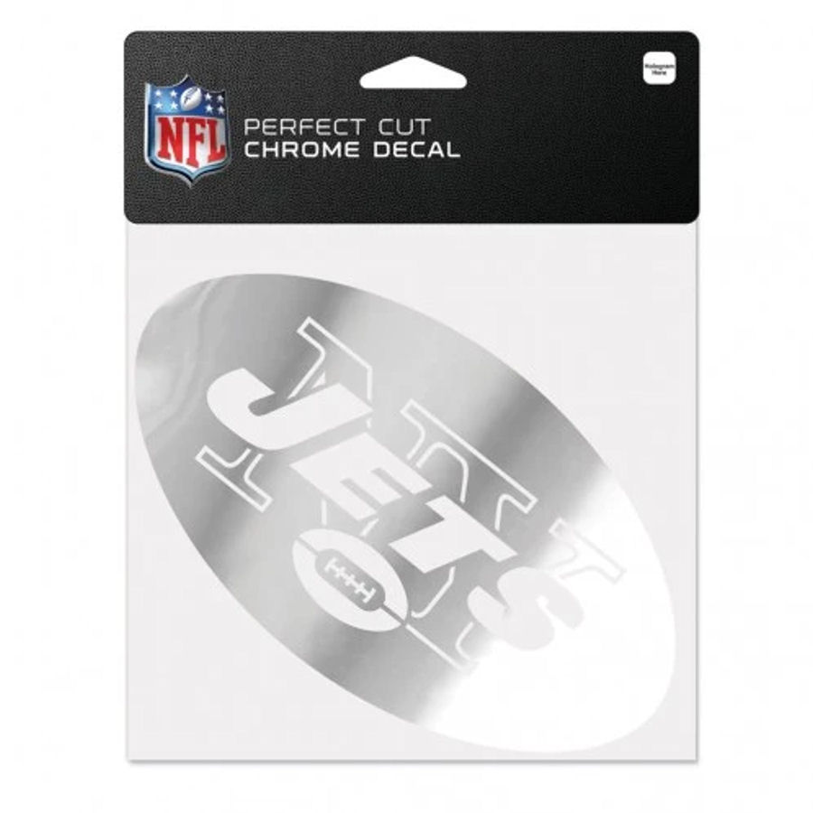 New York Jets 1998-2018 Logo - 6x6 Chrome Die Cut Decal at Sticker Shoppe