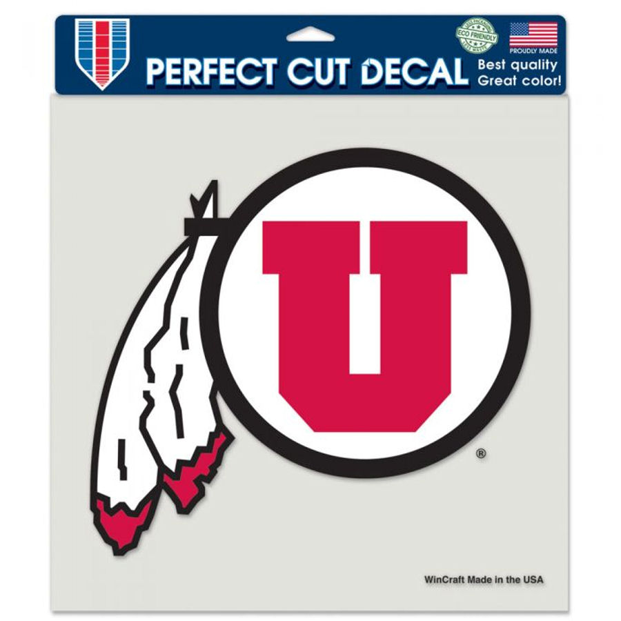 University Of Utah Utes - 8x8 Full Color Die Cut Decal at Sticker Shoppe