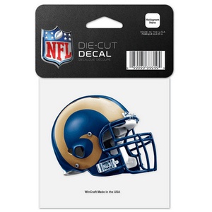 Los Angeles Rams Helmet - 4x4 Die Cut Decal at Sticker Shoppe