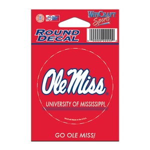 University Of Mississippi Ole Miss Rebels - 3x3 Round Vinyl Sticker at ...