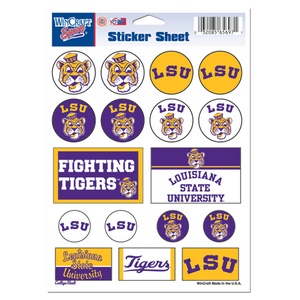 Louisiana State University LSU Tigers Retro - 5x7 Sticker Sheet at ...