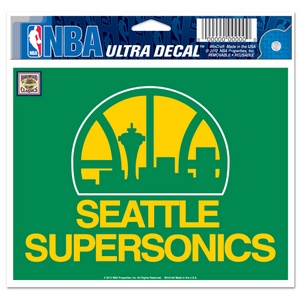 Seattle Supersonics - 5x6 Ultra Decal at Sticker Shoppe