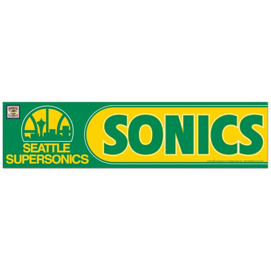 Seattle Supersonics - 3x12 Bumper Sticker Strip at Sticker Shoppe