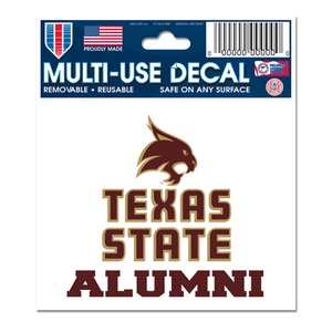Texas State University Bobcats Alumni - 3x4 Ultra Decal at Sticker Shoppe