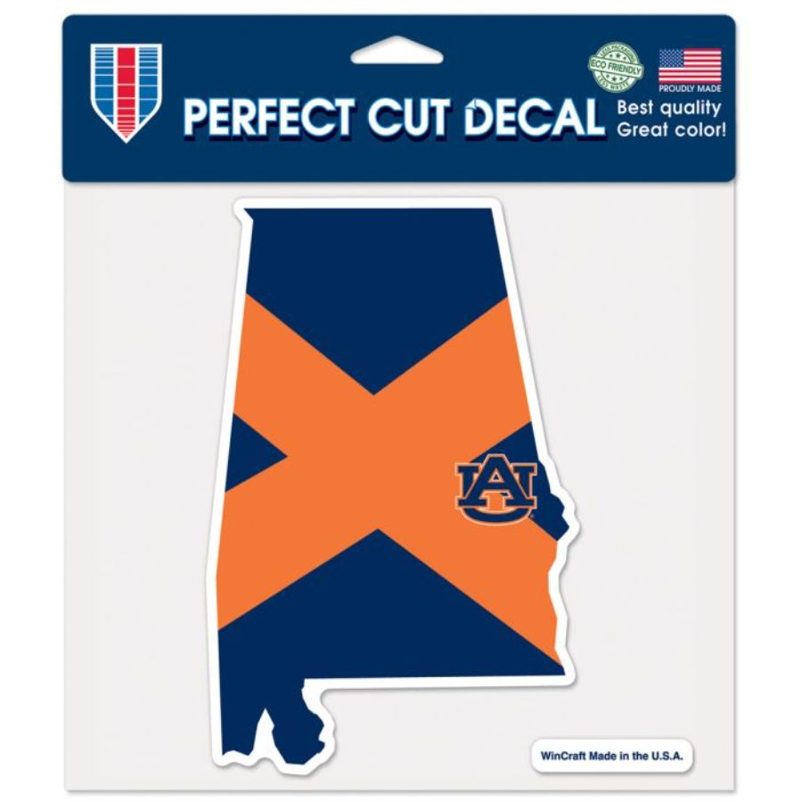 Auburn University Tigers Home State Alabama - 8x8 Full Color Die Cut ...