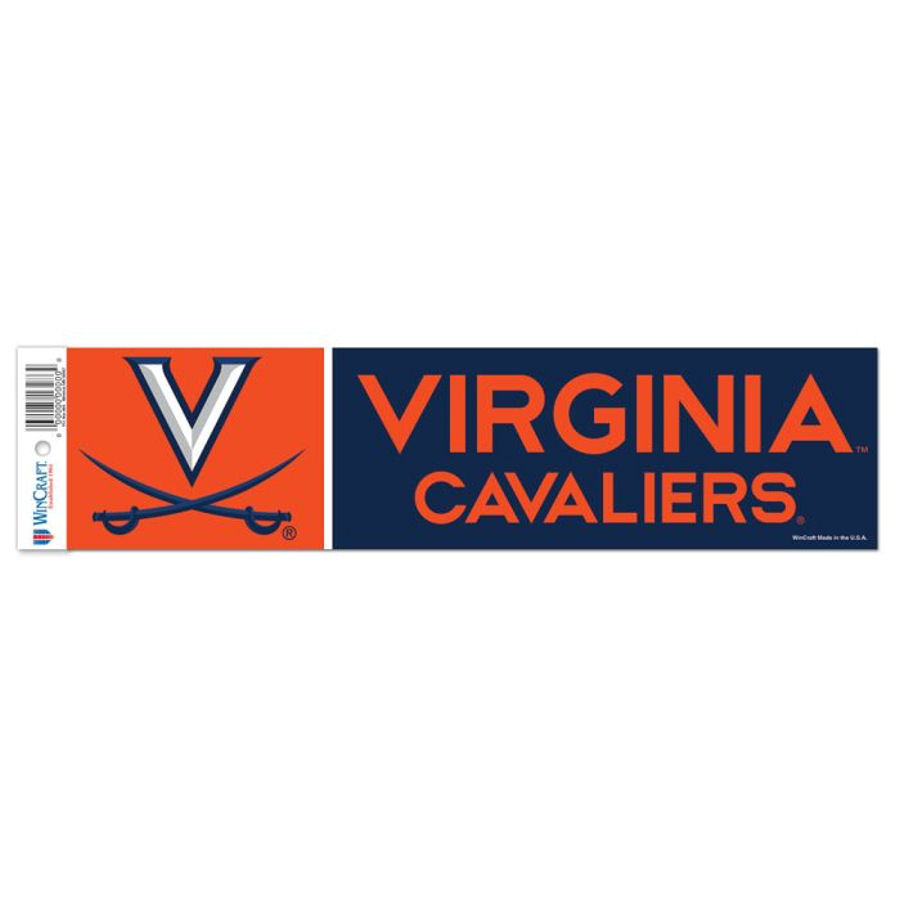 University Of Virginia Cavaliers - 3x12 Bumper Sticker Strip at Sticker ...