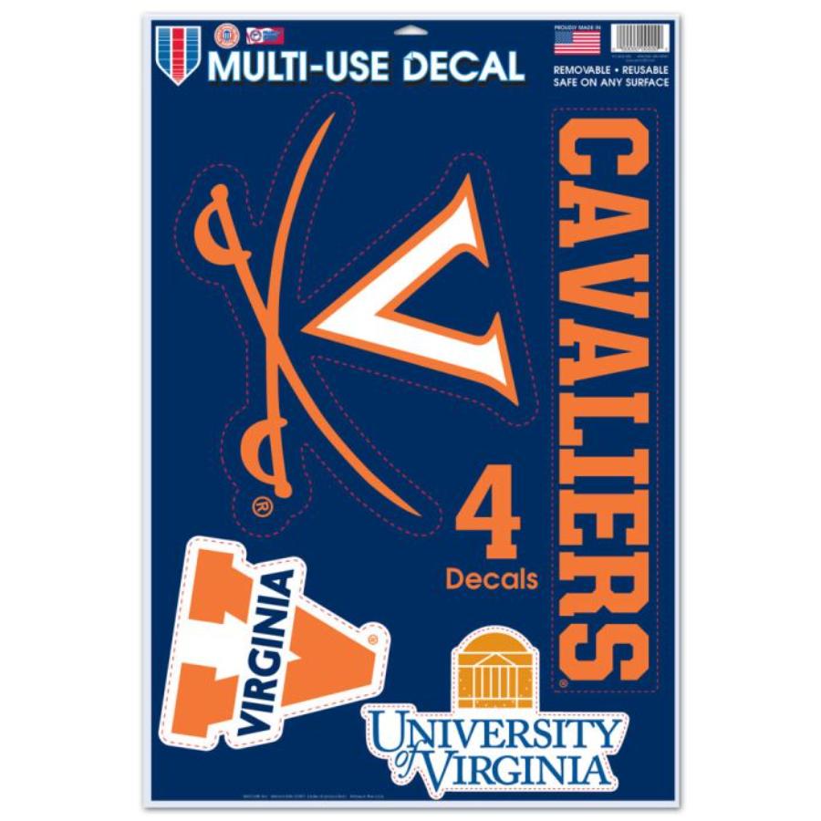 University Of Virginia Retro - Set Of 4 Ultra Decals at Sticker Shoppe