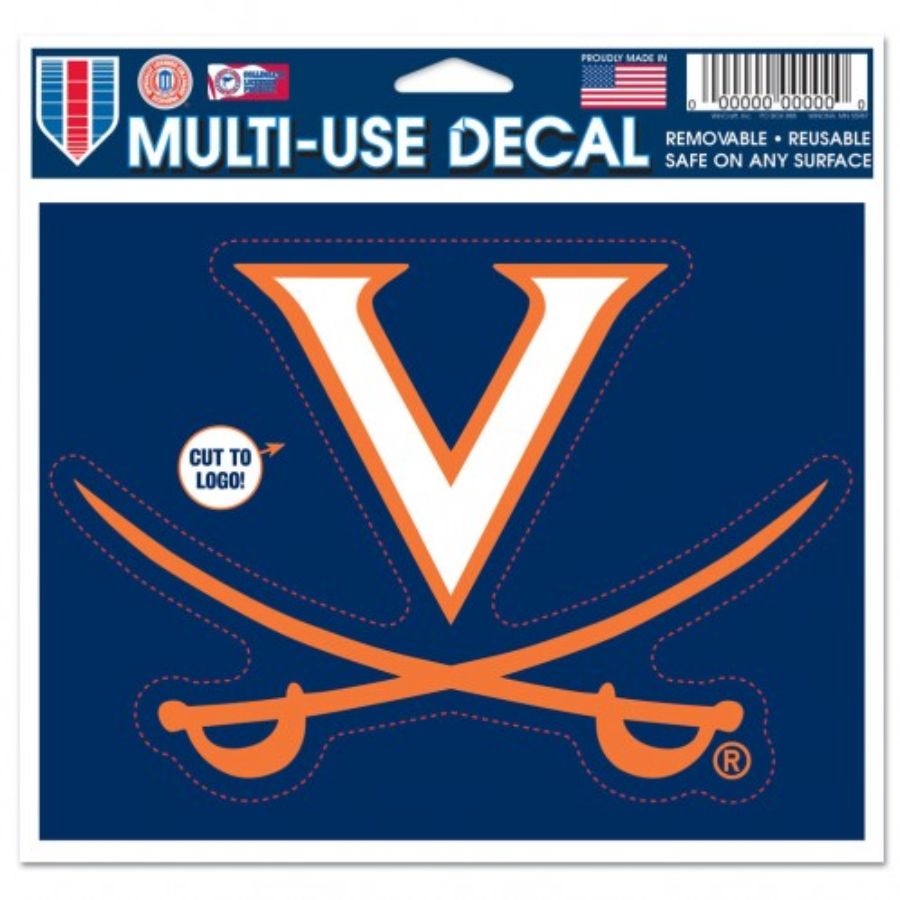 University Of Virginia Cavaliers - 4.5x5.75 Die Cut Multi Use Ultra ...