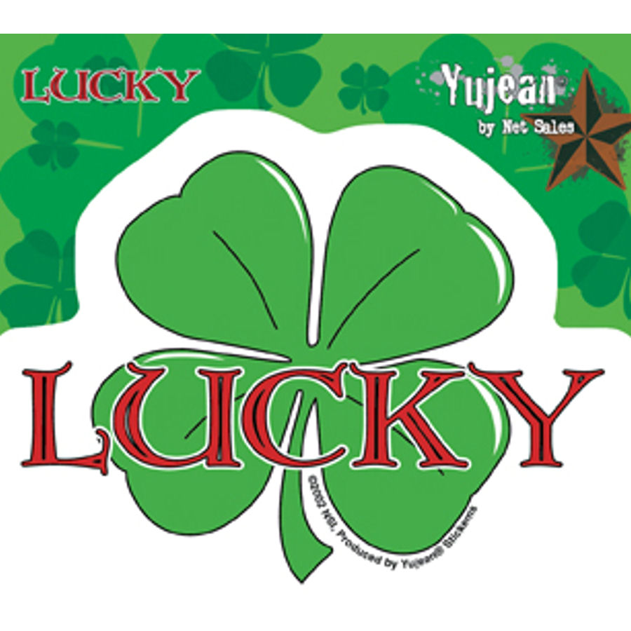 Lucky 4 Leaf Clover - Vinyl Sticker at Sticker Shoppe